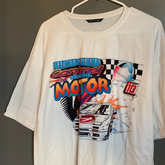 Tops | Oversized Race Car Tshirt | Poshmark